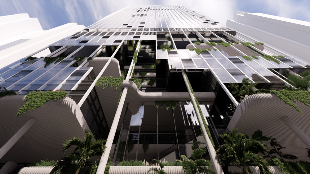 QIC Proposes 'Rainforest Tower' Over New Albert St Station