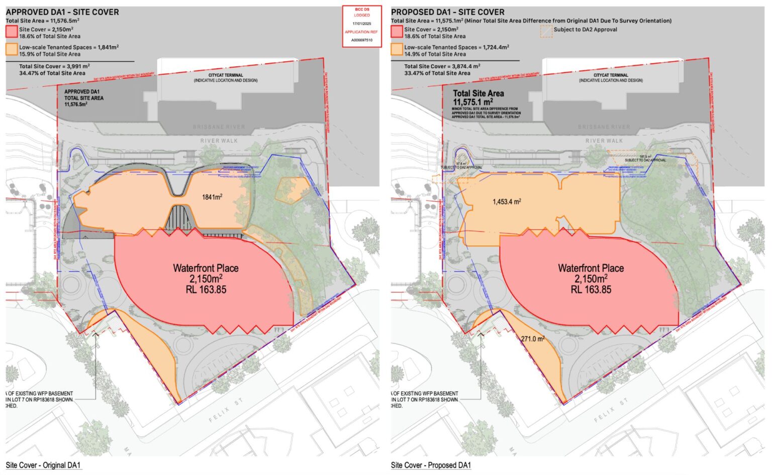 Dexus Proposes Pavilion Design Changes in Waterfront Brisbane Refresh